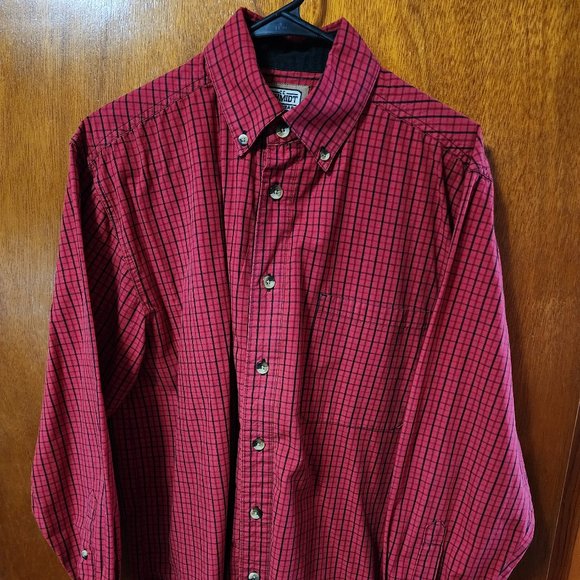 schmidt | Shirts | Mens Medium Ce Schmidt Work Wear Redblack Long ...